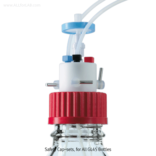 DURAN® 2 or 3-Ports Multi-ports GL45 Safety Cap-sets, Free-rotating ...